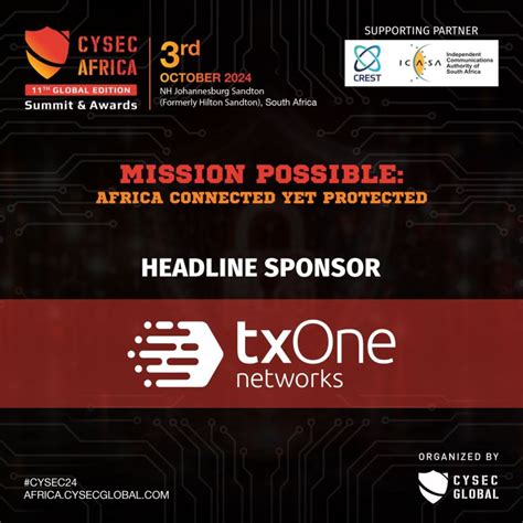 Cybersecurity Otsecurity Cysecafrica Txone Networks