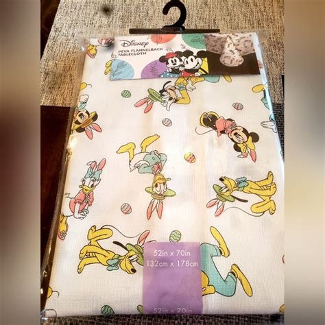 Disney Dining Mickey Friends Tablecloth 52 X 7 Easter Spring Bunny Rabbit Disney Cartoon