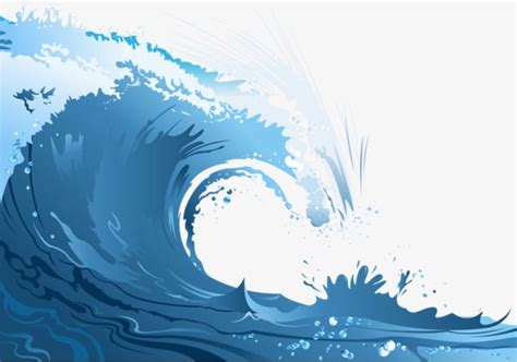 Blue Waves Png And Clipart Ocean Wave Illustration Waves Sketch