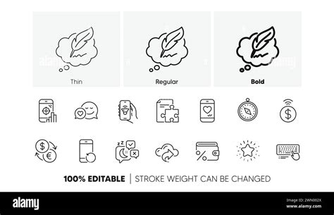 Sleep Strategy And Savings Tax Line Icons For Web App Printing Line Icons Vector Stock