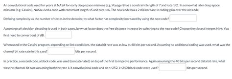 An Convolutional Code Used For Years At Nasa For