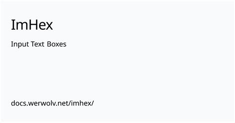 Input Text Boxes Imhex