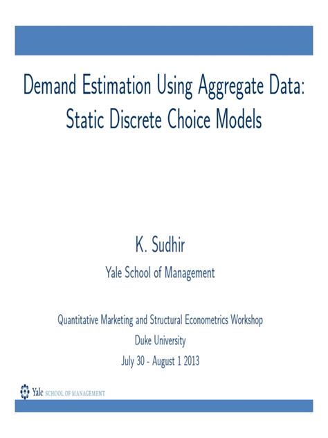 sudhir demand estimation aggregate data workshop updated 2013 pdf pdf