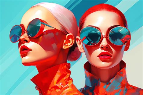 Premium Photo A Couple Of Women Wearing Sunglasses