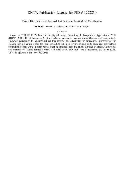 pdf image and encoded text fusion for multi modal classification