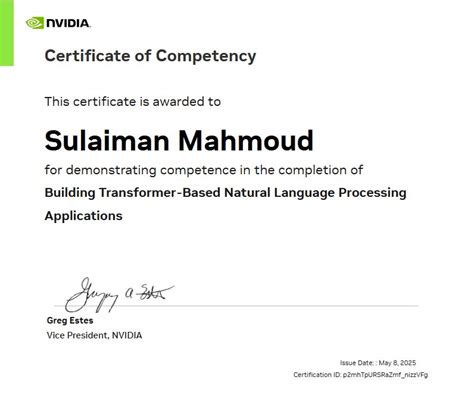 Nvidia Nlp Transformers Ai Deeplearning Nvidia Machinelearning Sulaiman Mahmoud 15