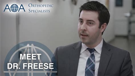 Aoa Orthopedic Specialists Meet Dr Andrew Freese Youtube