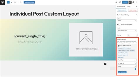 How To Create A Page Header For Individual Posts Using The Custom Layouts Module Themeisle Docs