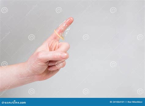 Safe Sex Condom In Man`s Hand Contraceptive Stock Image Image Of