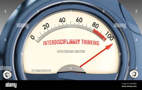 Interdisciplinary Thinking And Synthesis Meter That Is Hitting A Full Scale Showing A Very High