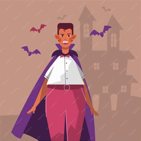 Premium Vector Cute Vampire Character With Pink Pants