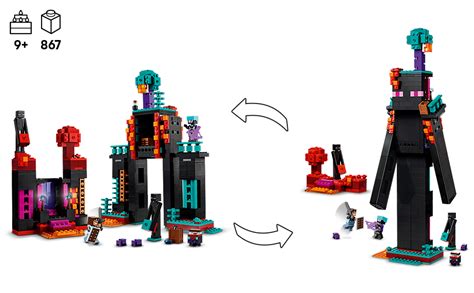 Lego Minecraft The Enderman Tower Building Toy For Boys And Girls Video Game