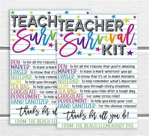 55 Fun Teacher Survival Kit T Ideas Free Printable 2024 Artofit