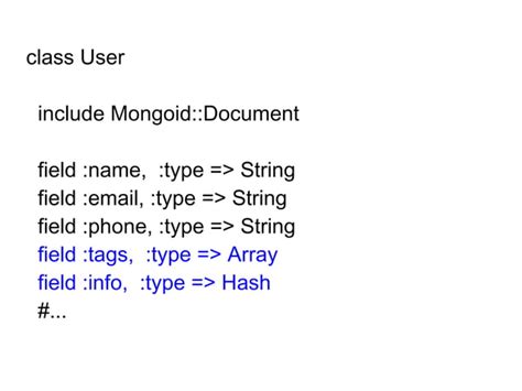 Mongodb With Mongoid Ppt
