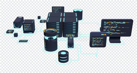 Computer Technology 3d Illustration Computation Of Big Data Center Cloud Computing Stock Image