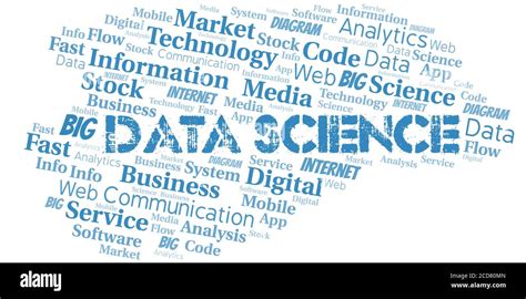 Data Science Vector Word Cloud Made With The Text Only Stock Vector