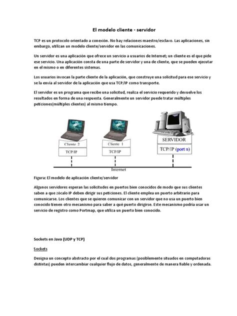 Sockets En Java Pdf Estándares De Red Internet