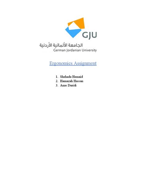 Ergonomics Assignment Project Pdf Risk Noise