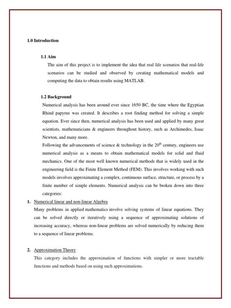 Applied Numerical Methods Project Pdf Numerical Analysis Finite