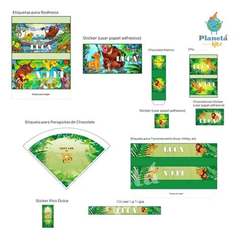 Kit Imprimible Candy Bar Rey León 100 Editable En Venta En Por Sólo 2 190 00