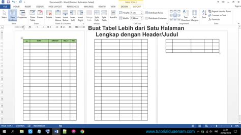 Cara Membuat Judul Tabel Berulang Di Setiap Halaman Ms Word Secara