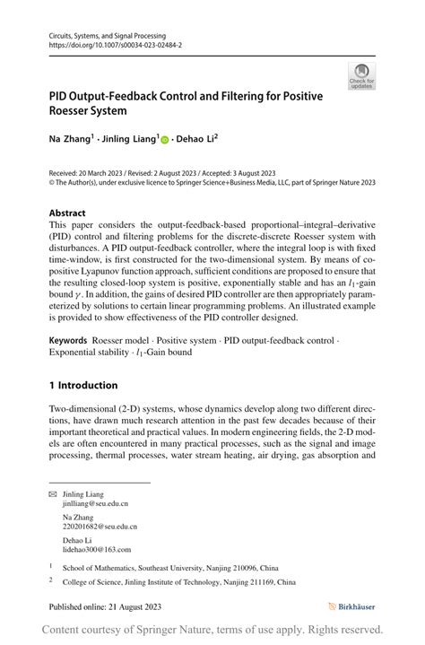 Pid Output Feedback Control And Filtering For Positive Roesser System