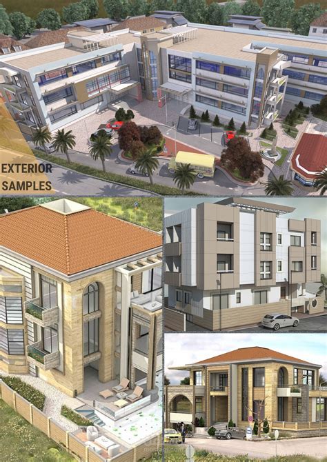 D exterior modiling and render for multible project resedental common use commercial مستقل