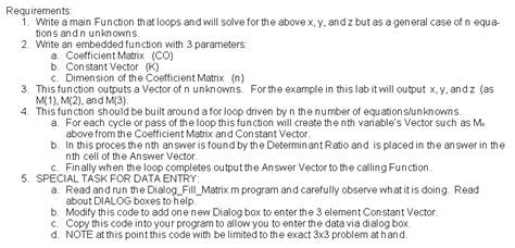solved matlab cramer s rule example solution 2x