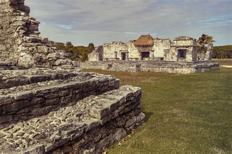 Detail Of The Archaeological Site Of Tulum Editorial Photo Image Of