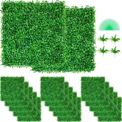 Kunstmatige Buxus Panelen 48 Stuks 254 X 254 Cm Uv Bestendig 4 Cm
