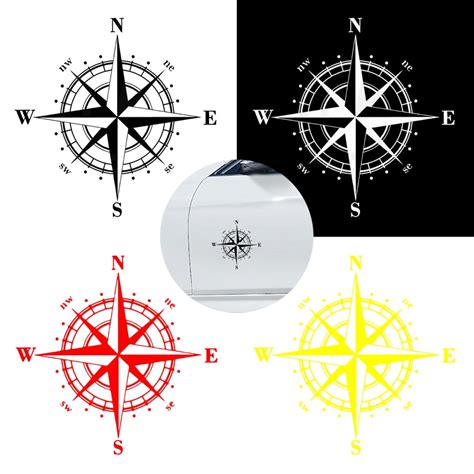 Nibolog Compass Design Car Truck Vehicle Body Reflective Sticker Decals