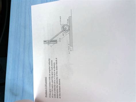 SOLVED Problem points If the gear rotates with an angular velocity of Ï rad s and