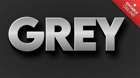 Grey Metallic 3d Text Effect Generator