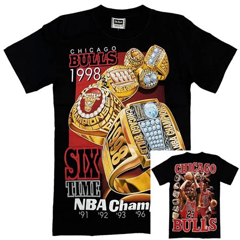 芝加哥公牛隊 Six Time Nba Champions Shirt The Roxx 100 棉短袖搖滾嘻 蝦皮購物