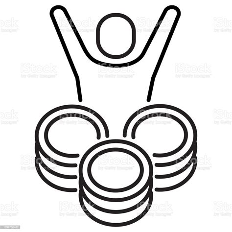 어워드 트로피 와 우승 돈 테마 얇은 라인 아이콘 세트 편집 스트로크 1에 대한 스톡 벡터 아트 및 기타 이미지 1 1위 Championship Istock