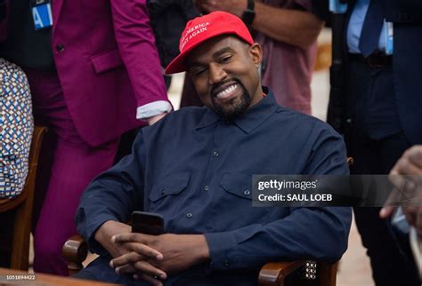 In This File Photo Rapper Kanye West Speaks During His Meeting With