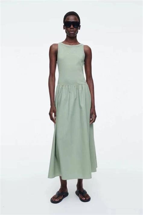 Сукня Cos зелена біла чорна довга — ціна 2600 грн у каталозі Довгі сукні Купити жіночі речі за