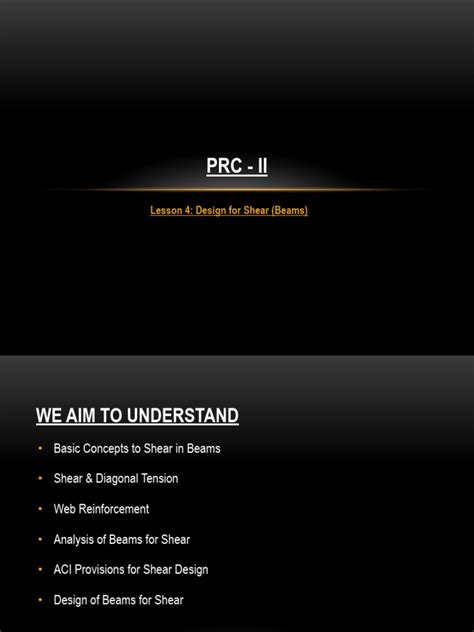 Lecture 4 Design For Shear Beams Pdf Truss Beam Structure