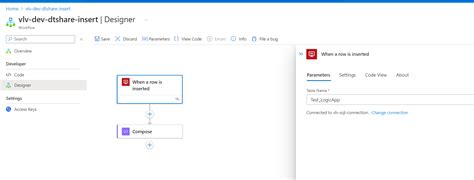 Sql Connector When A Row Is Inserted Does Not Trigger On Row
