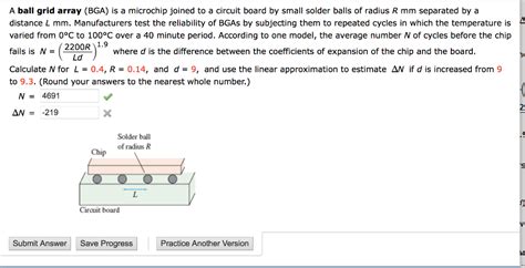 Solved A Ball Grid Array BGA Is A Microchip Joined To A Chegg