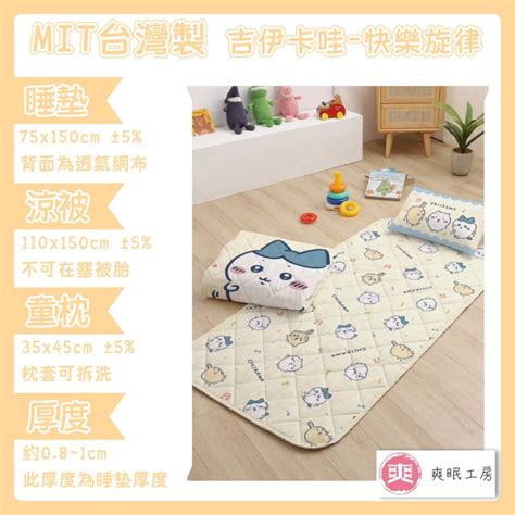 【爽眠工房】 新款上線 兒童三件式睡墊 吉伊卡哇 快樂旋律 台灣製 正版授權卡通 枕頭 涼被 墊子 幼童 蝦皮購物