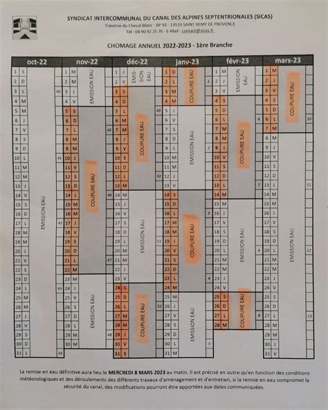 Le Journal D Eyragues Agenda Des Coupures D Eau Du SICAS