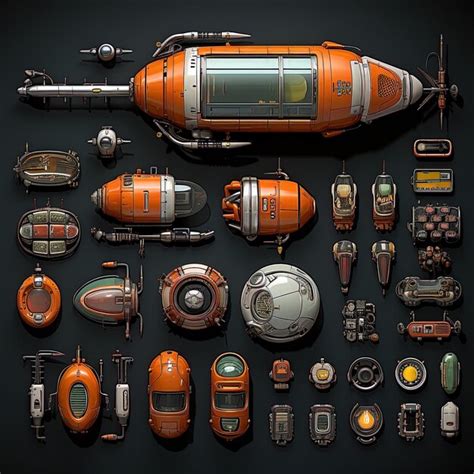 Premium Photo Spaceship Game Assets