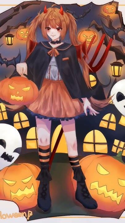 일찍 그린 할로윈 그림🎃 그림 그림쟁이 초6 일러스트 11년생 드로잉 할로윈 반전그림 이비스페인트x Youtube