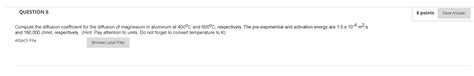 Compute The Diffusion Coefficient For The Diffusion Chegg Com