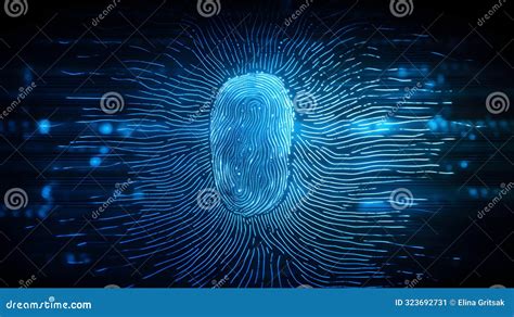 Digital Fingerprint Scanner Enhancing Security Biometric Identity