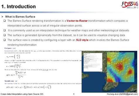 Ocean Data Interpolation Using Open Source Gis Interpolation