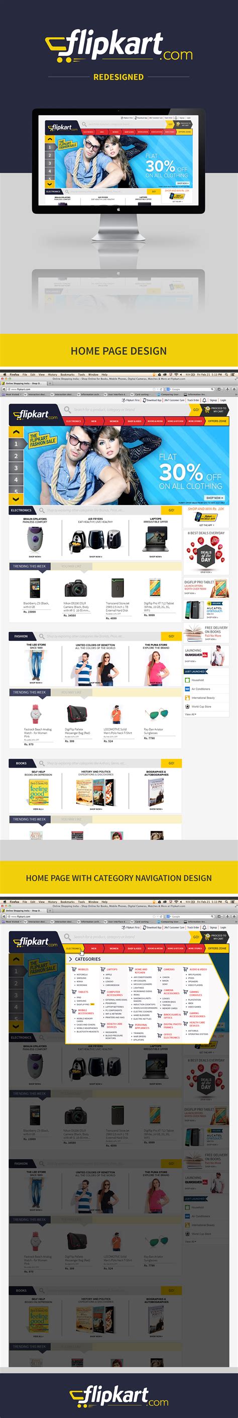 Flipkart E Commerce Website Redesign Concept On Behance