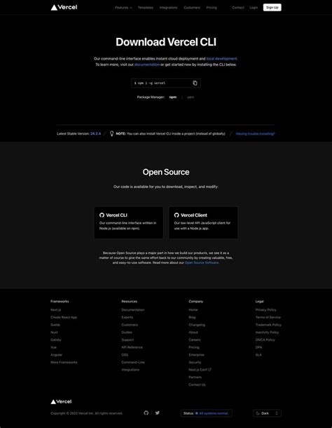 Product Page And Landing Ui From Vercel Website