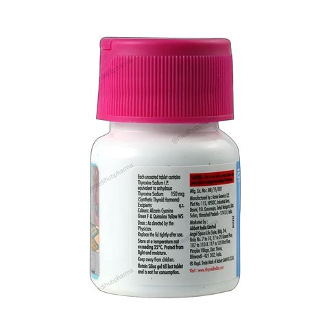 Thyronorm 150mcg Tablet 120 Tab Pack Medihub Pharma